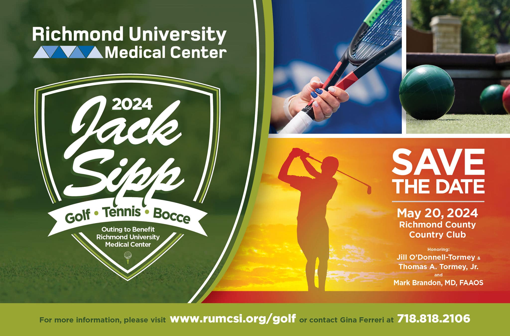 2024 Jack Sipp Golf, Tennis, & Bocce Outing - Richmond University ...